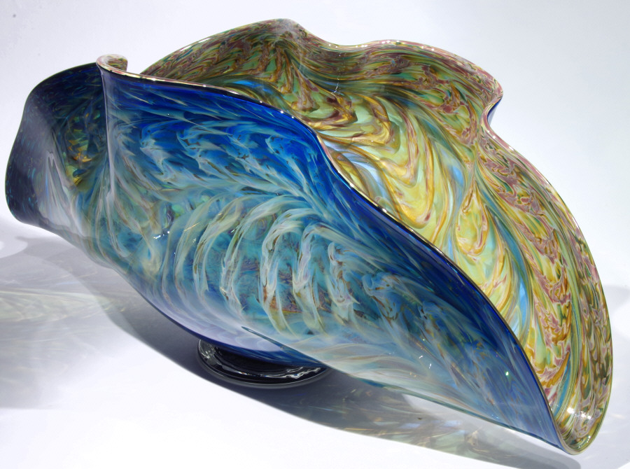 Art Glass Shell Platter from Kela's...a glass gallery on Kauaii
