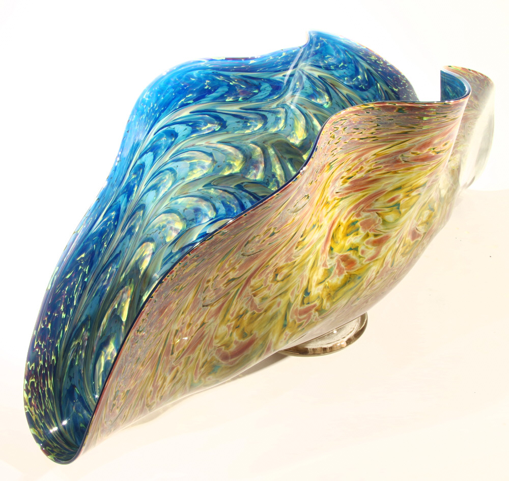 Art Glass Shell Platter from Kela's...a glass gallery on Kauaii