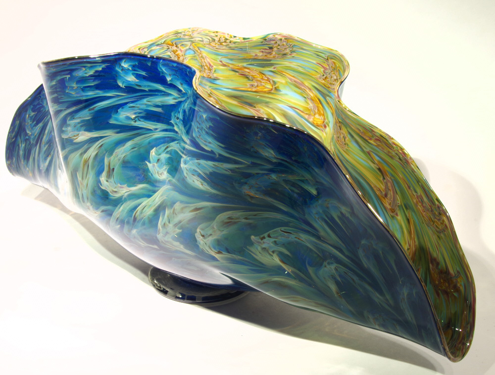 Art Glass Shell Platter from Kela's...a glass gallery on Kauaii