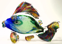 Art glass fish - glass art from Kela's Gallery