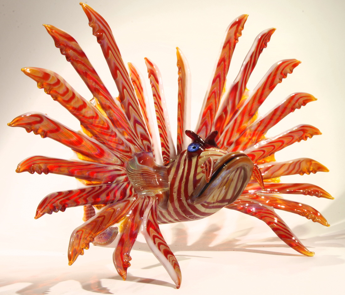 Art Glass Lion Fish from Kela's...a glass gallery on Kauaii
